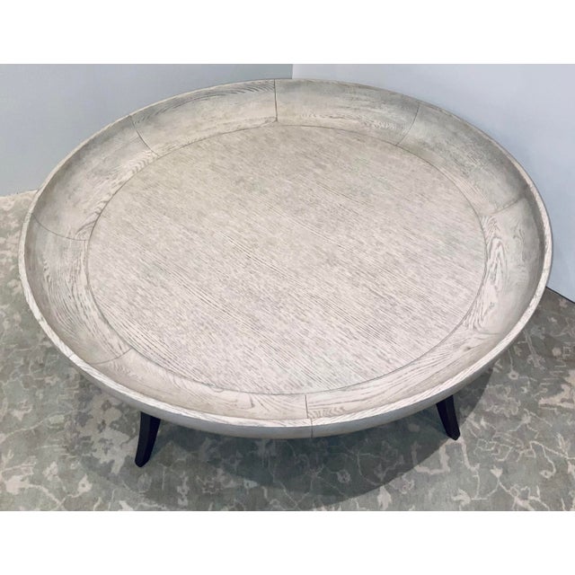 Theodore Alexander Organic Modern Greige Wood Bianca Cocktail Table ...