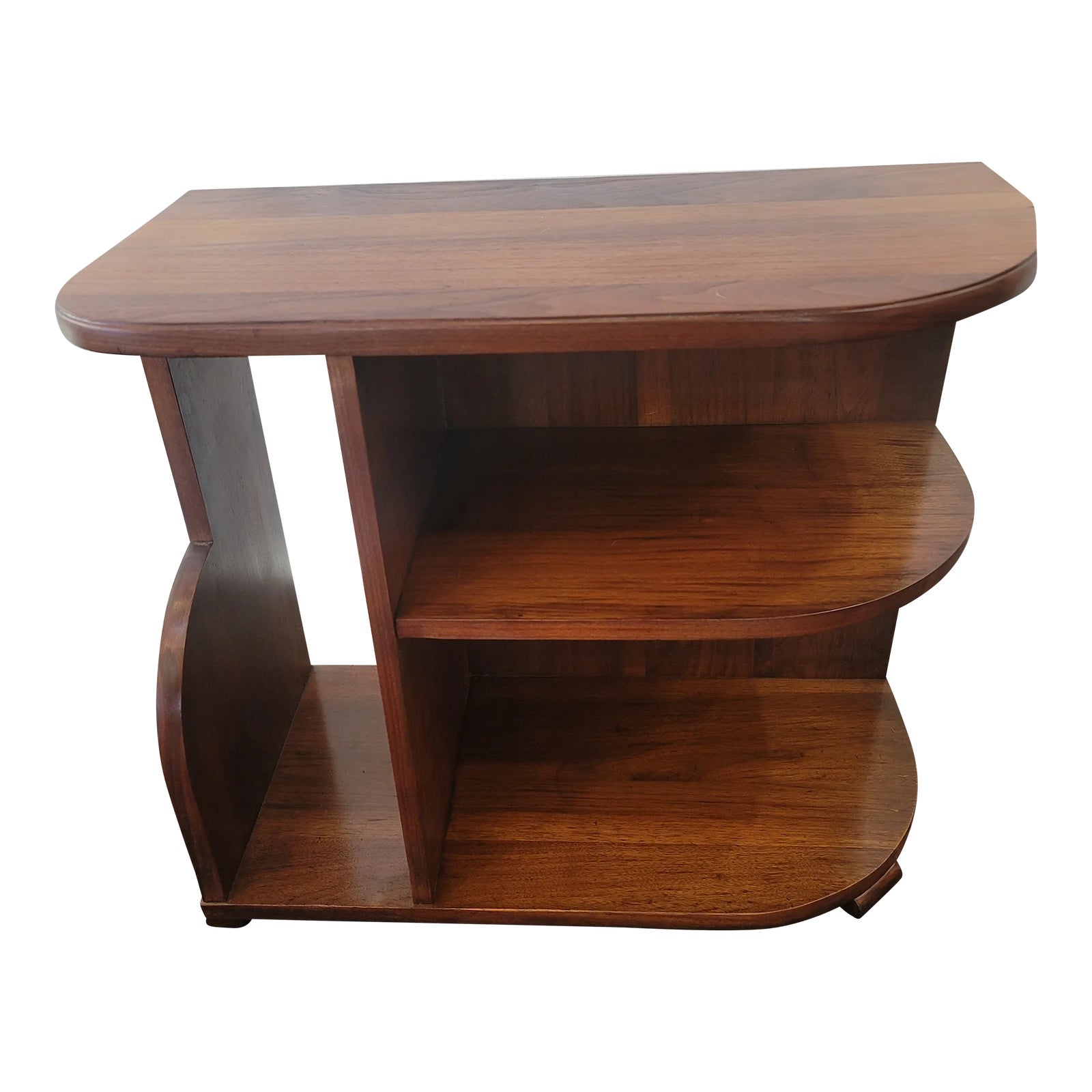 1920s Art Deco Rca Radio Company Side Table Solid Walnut | Chairish