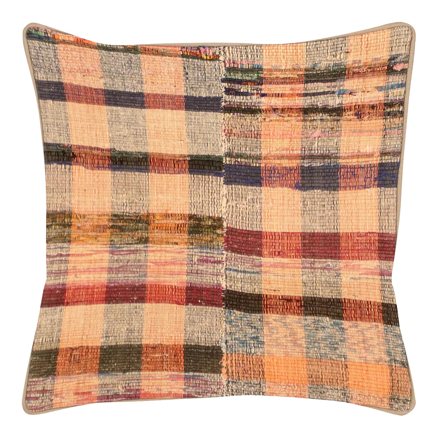 1960s Turkish Rag Pillow | Chairish