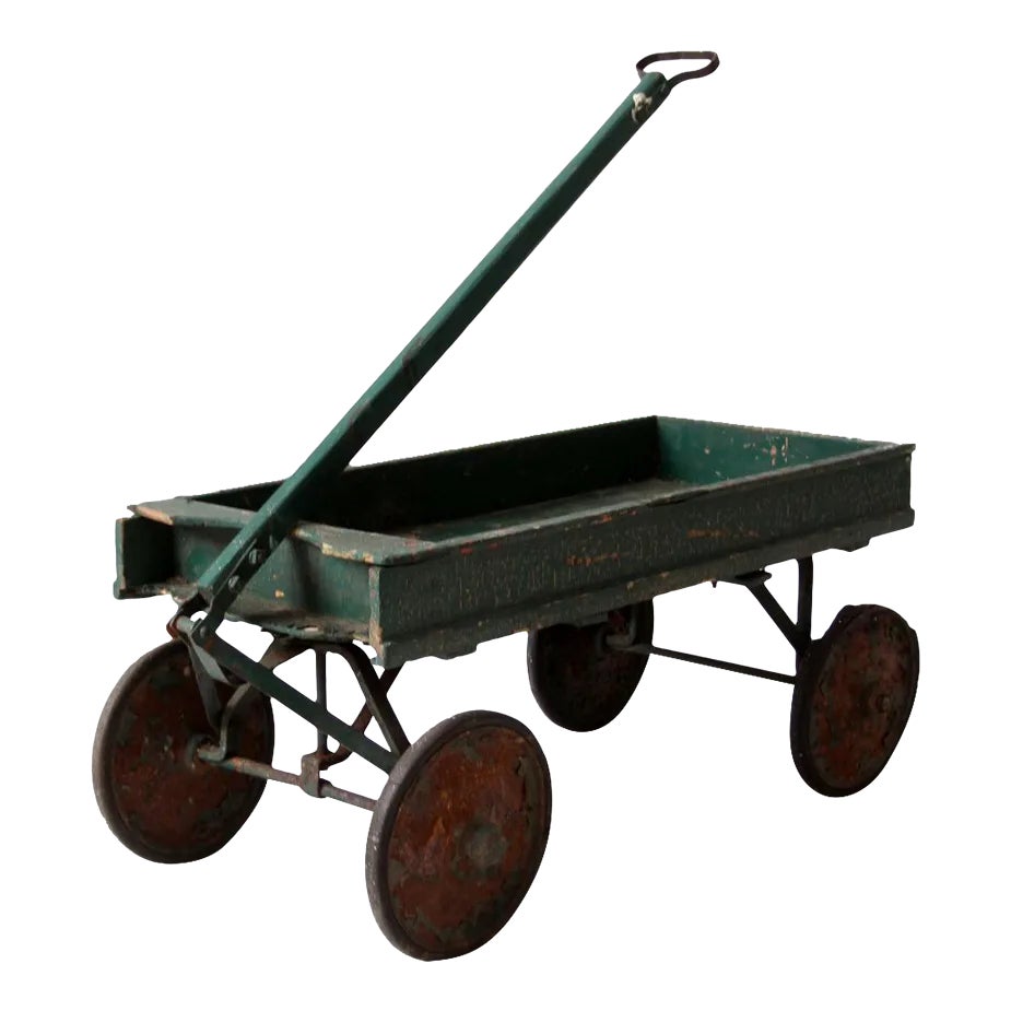 Antique Wooden Wagon | Chairish
