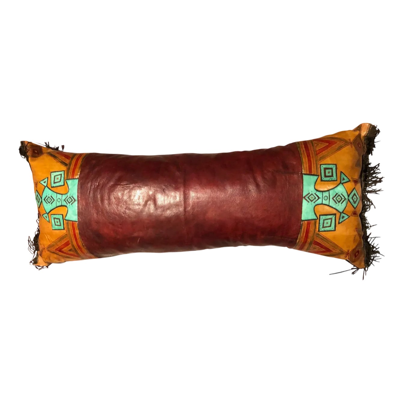 Vintage Tuareg Leather Tent Cushion, 1960s | Chairish