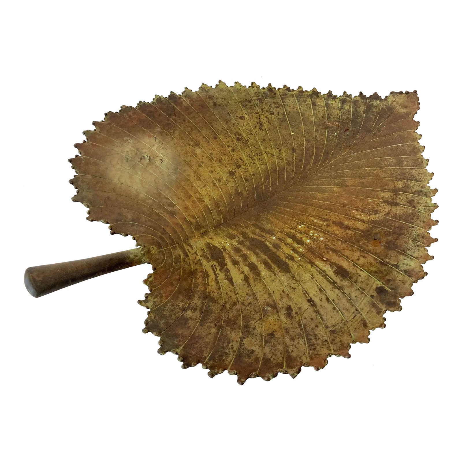 Bronze Leaf Centerpiece Sculpture #3 | Chairish