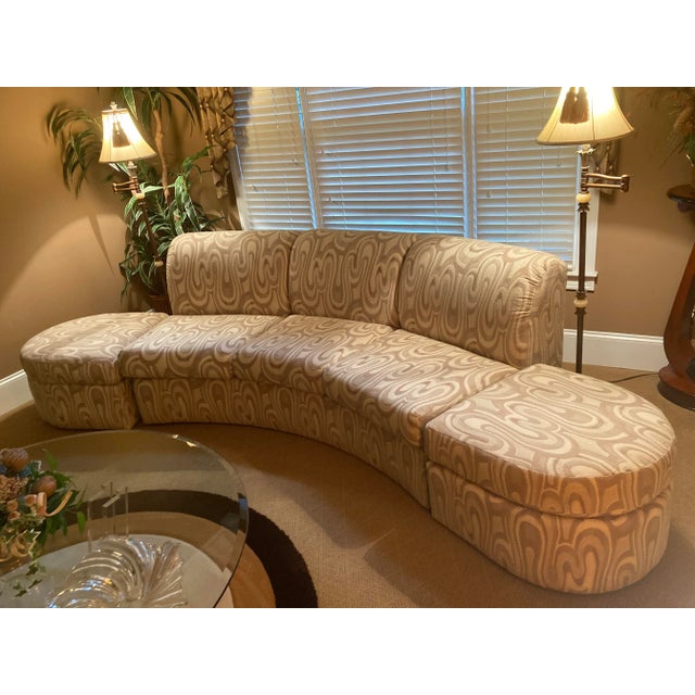 Late 20th Century Post-Modern Custom Semi-Circular 4-Piece Sectional ...