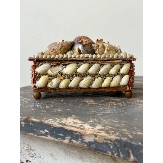 Antique Victorian Shell Encrusted Box, Circa Early 20th Century | Chairish