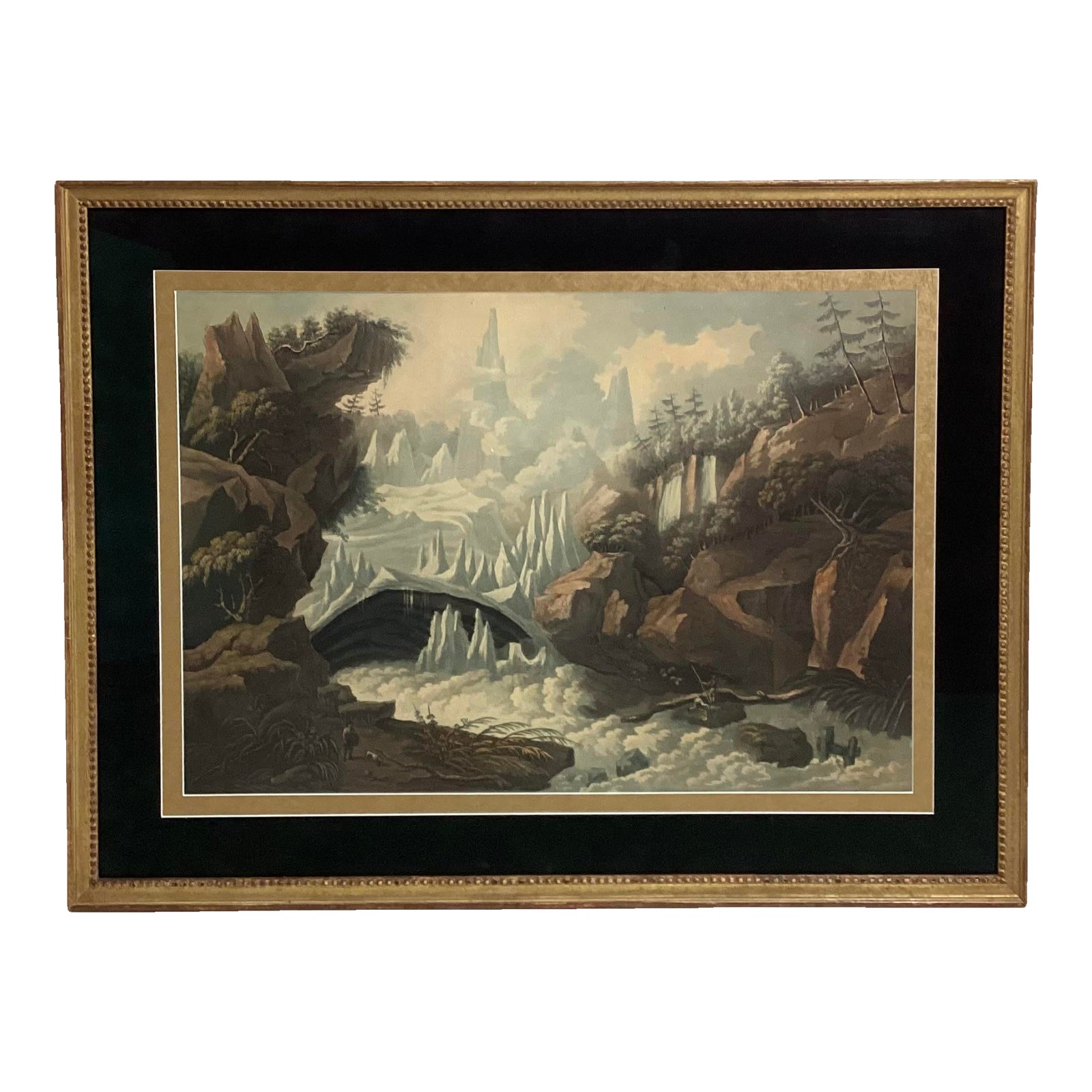 Antique Framed Print by Louis Bélanger View of the Source of the ...