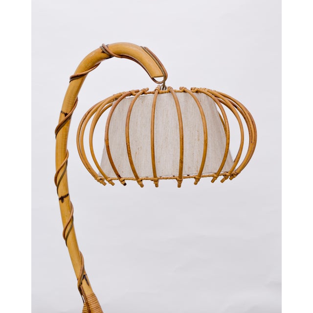 Mid 20th Century Sculptural Bamboo Floor Lamp | Chairish