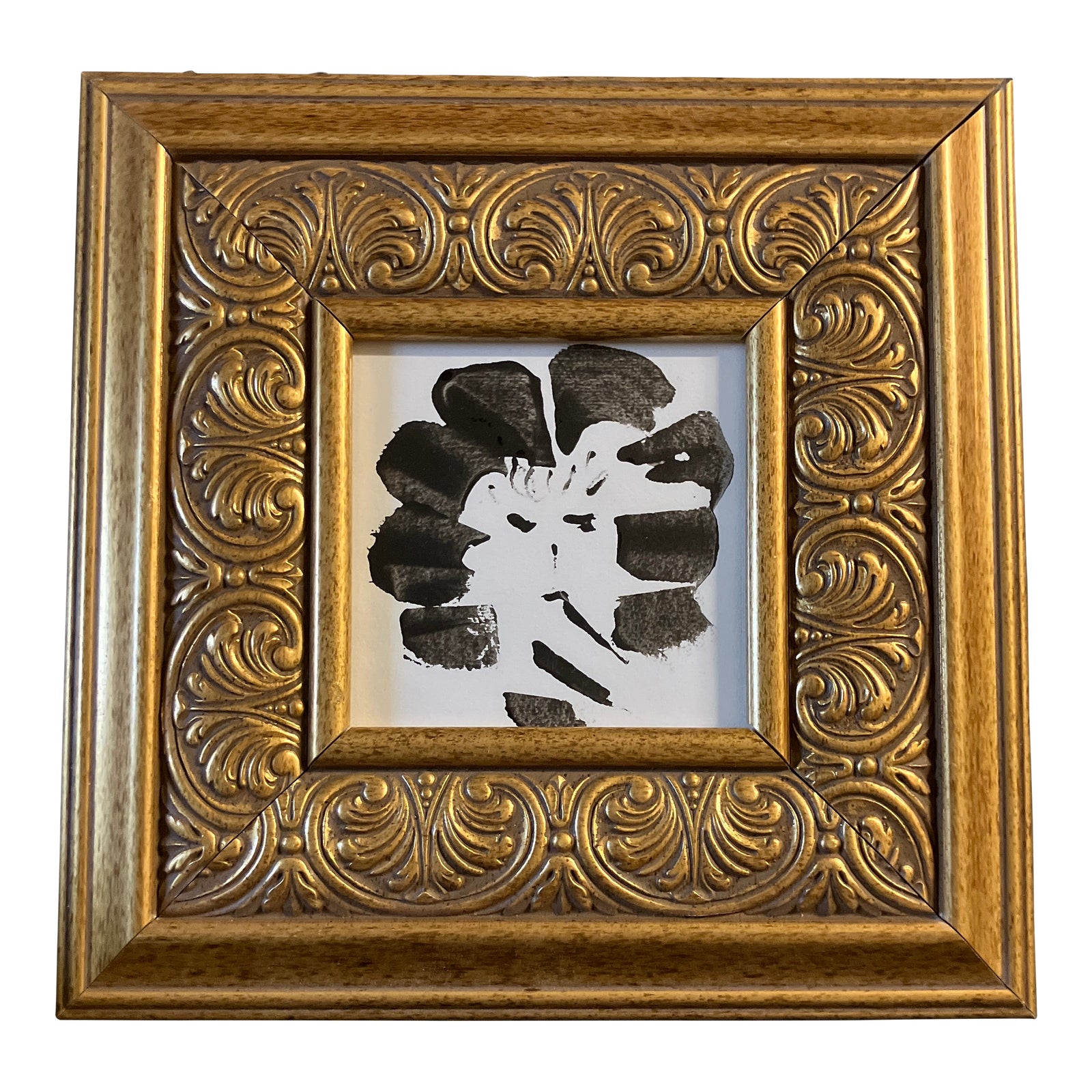 Contemporary Original Abstract Female Portrait Painting Chunky Gold ...