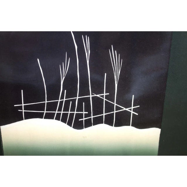 Zygmunt Czyz Surrealist Moon Over Reed Grass Signed Linocut 18/30 ...