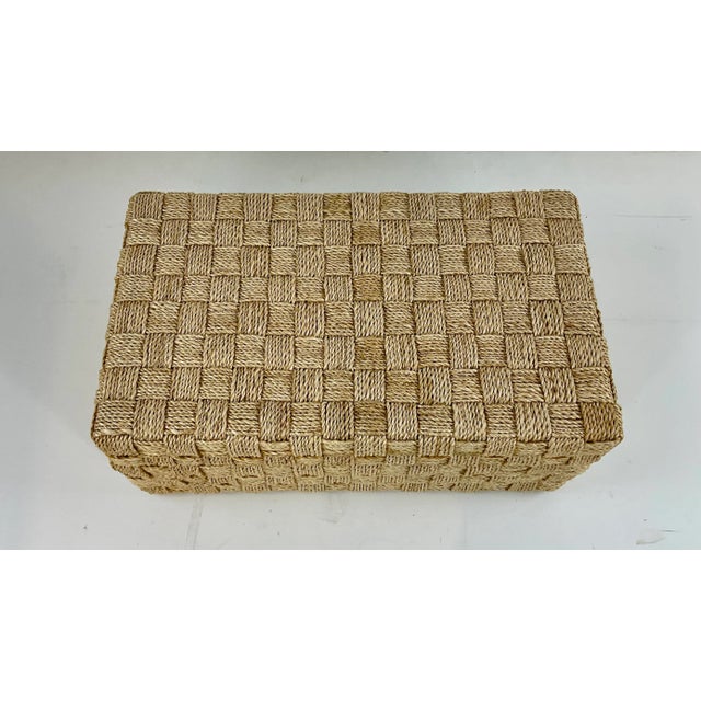 Made Goods Organic Modern Large Natural Abaca Lilou Box | Chairish