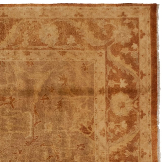 New Gold Wash Indian Oushak Design Rug - 10' X 13'8" | Chairish