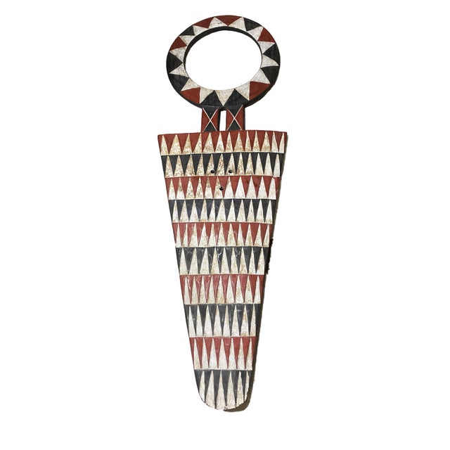 1980s Large Old African Plank Nafana Bedu Mask 77.5" H | Chairish