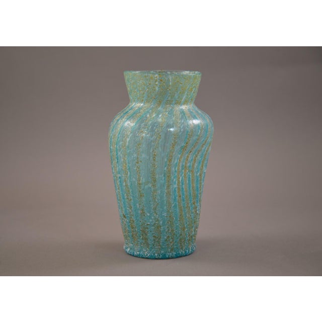 Early 20th Century Dugan Art Nouveau Pompeian Vase in Aqua, Venetian ...