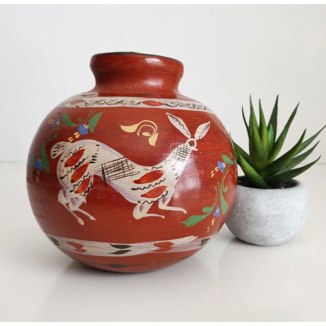 Vintage Mexican Folk Art Rabbit Jar | Chairish