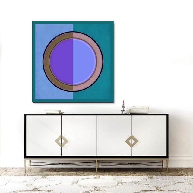 Geometric Blue Art Print "30x30" | Chairish