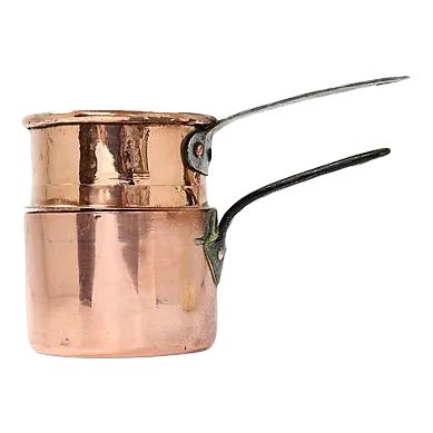 19th Century Heavy Copper Double Boiler | Chairish