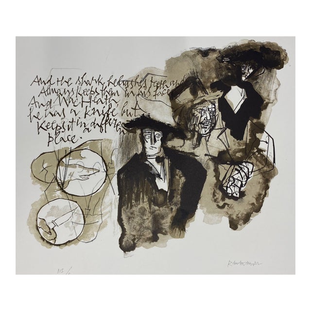 1971 Abraham Rattner Beggar's Opera Lithograph | Chairish