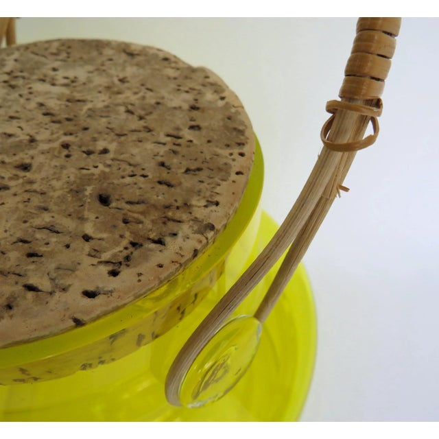 Vintage Neon Yellow Glass Jar | Chairish