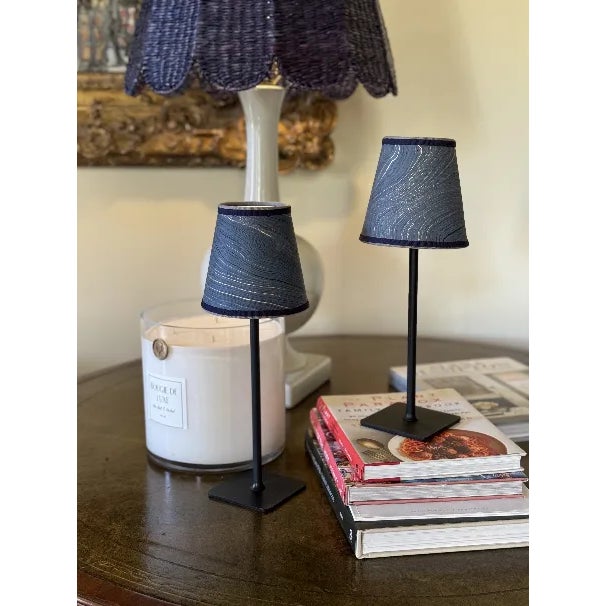 Maison Maison Design Black Marble Paper Lampshade | Chairish