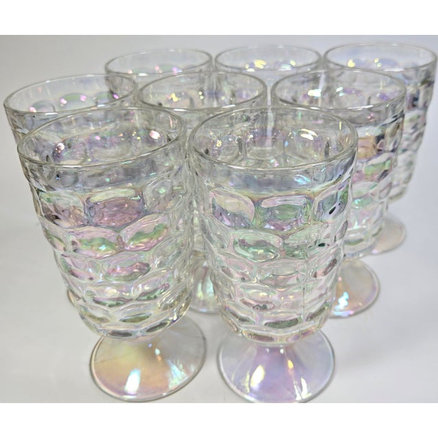 Iridescent Rainbow Goblets- Set of Eight | Chairish