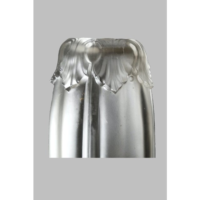 Art Deco Wall Sconce France 1920s Design, Pressed Glass Shades, Nickel ...