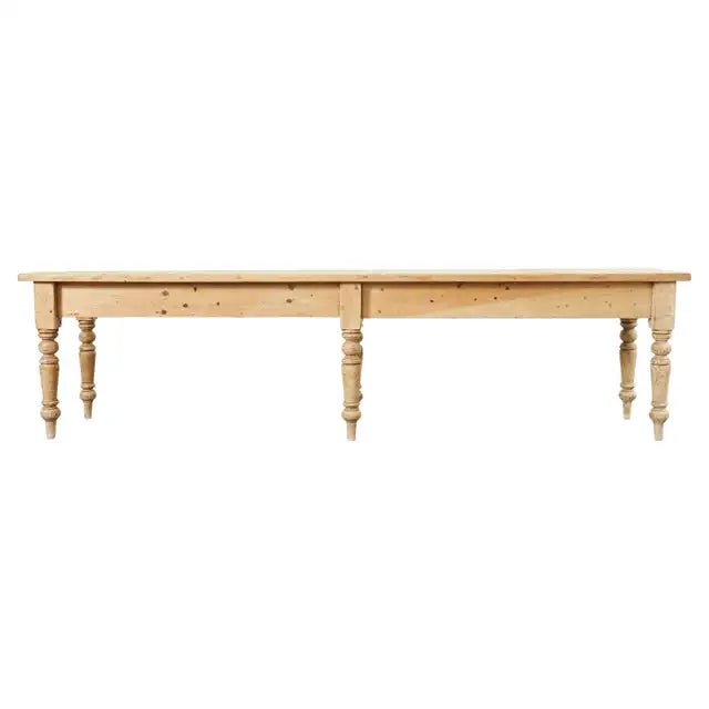 Country English Provincial Pine Farmhouse Dining Table or Console ...