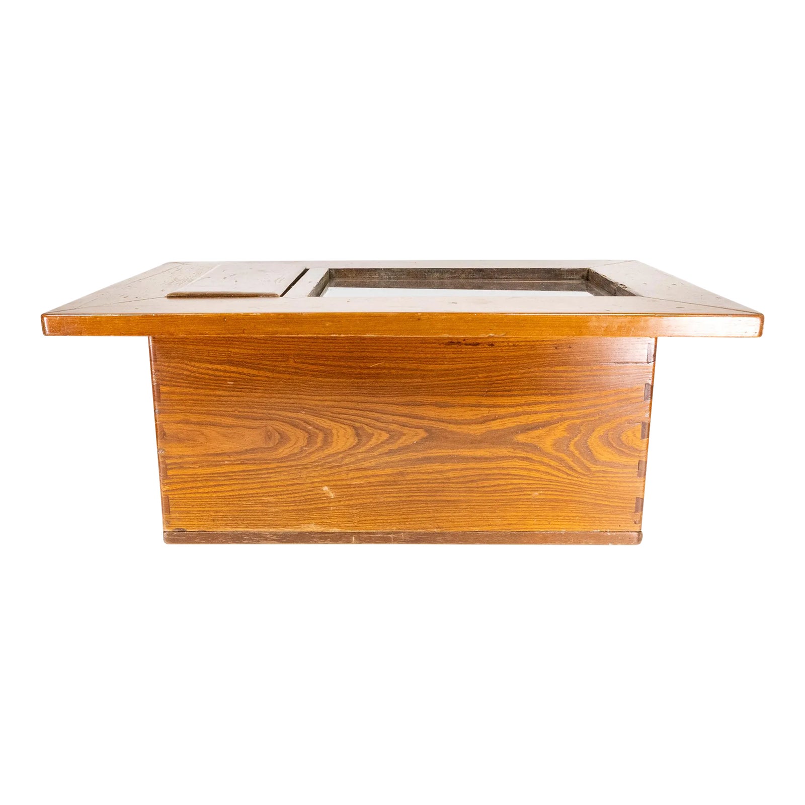 Late 19th Century Antique Japanese Keyaki 'Elm' Hibachi Table Brazier ...