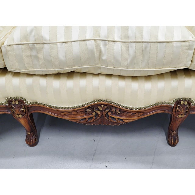 Antique French Louis Xv Pierce Carved Swan Triple Back Sofa Couch Chairish