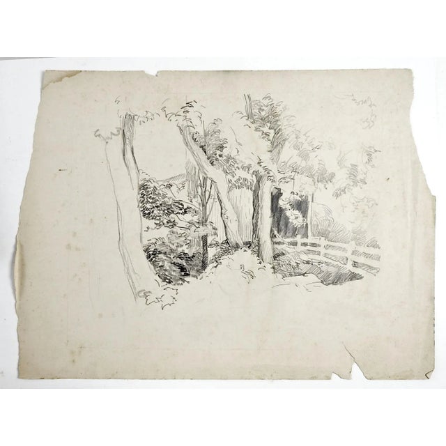 Covered Bridge Pencil Study | Chairish