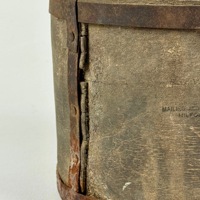 Antique Primitive Wood & Iron Hand Made Bushel Measure Container | Chairish
