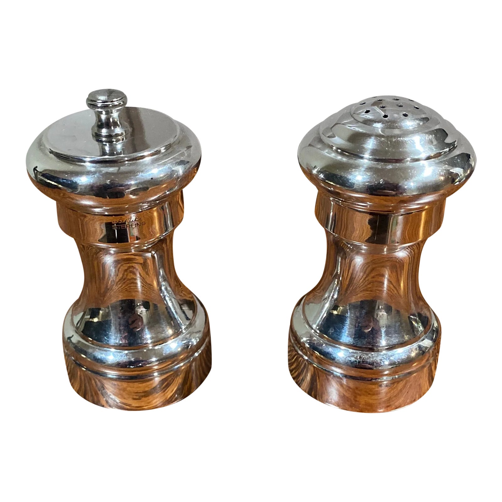 1980s Vintage Cartier Sterling Silver Italian Pepper Mill & Salt Shaker ...