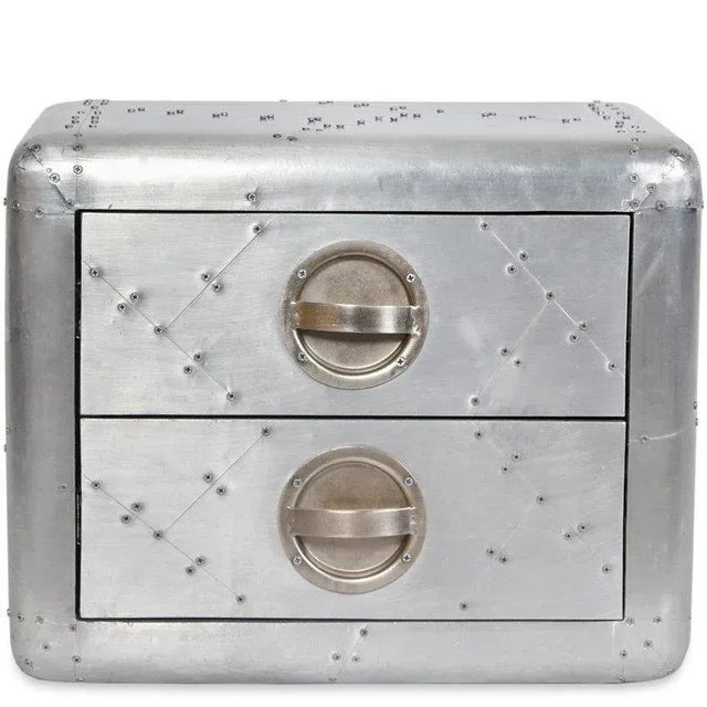 Aluminium Aviator Style Side Table | Chairish