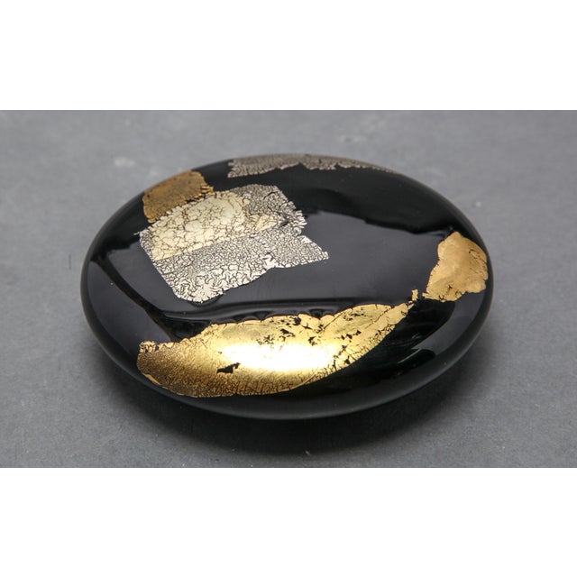 Randy Strong Abstract Modern Art Glass Paperweight | Chairish