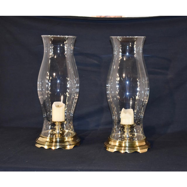 Pair of Vintage Hurricane Lamps | Chairish