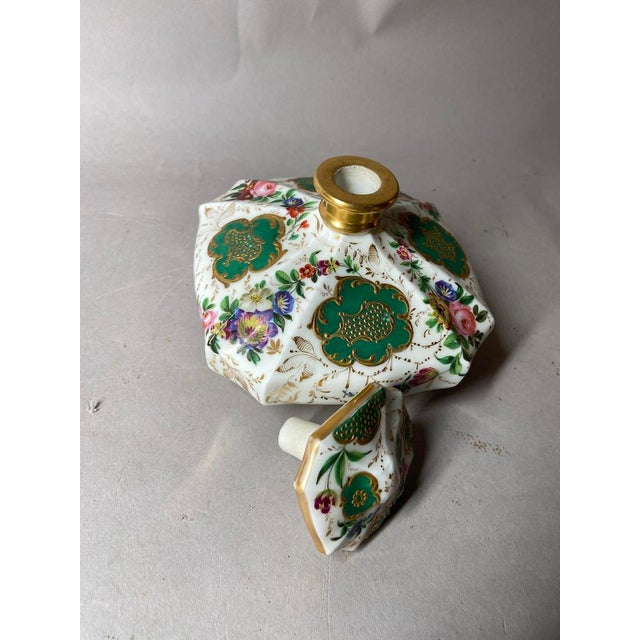 Mid 20th Century French Porcelain Perfume Bottle Adorned With Floral ...