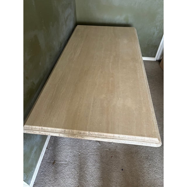 1980s Italian Travertine Dining or Conference Table - Modern | Chairish