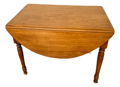 small oval drop leaf table
