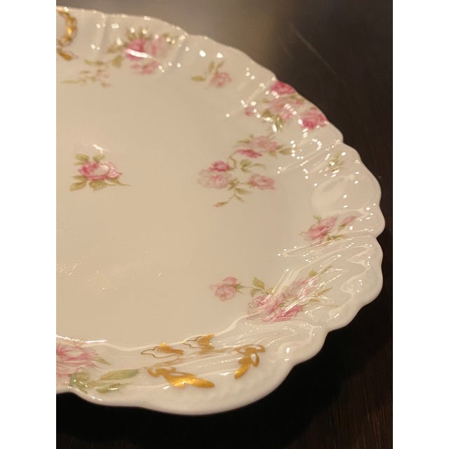 Antique Haviland & Co Limoges Schleiger 39c Pink Roses Serving Platter ...
