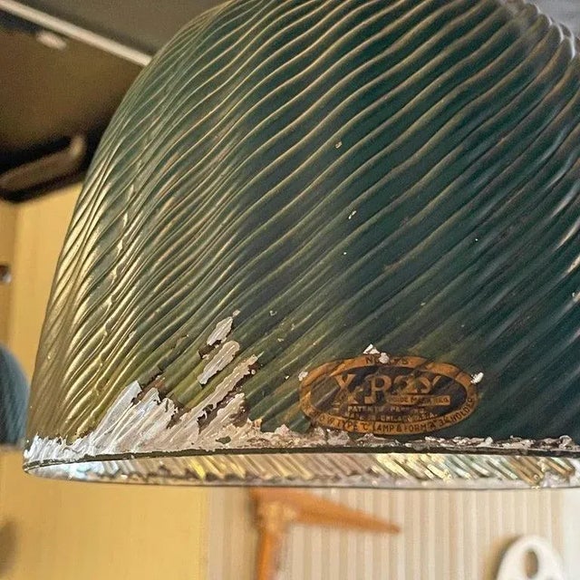 1920s Industrial Green X Ray Mercury Glass Pendant Light Chairish