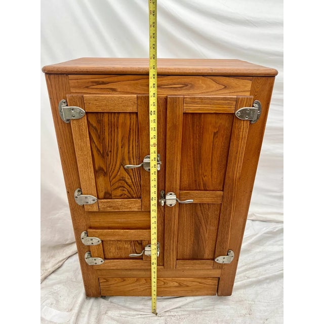 1930s Antique Ice Box Three Storage Cabinets Two Racks Caster Wheels ...