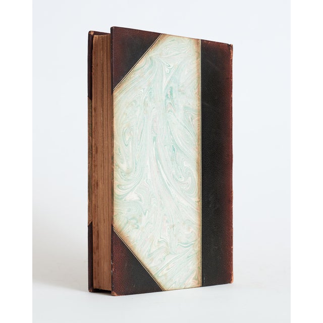 Antique Works of Longfellow Brown Leather-Bound Books - Set of 7 | Chairish