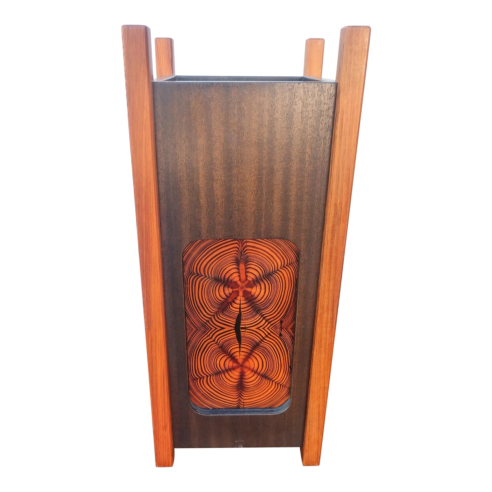 Vintage Mid Century Modern Wood Two Tone Rectangular Shaped Desk Light ...