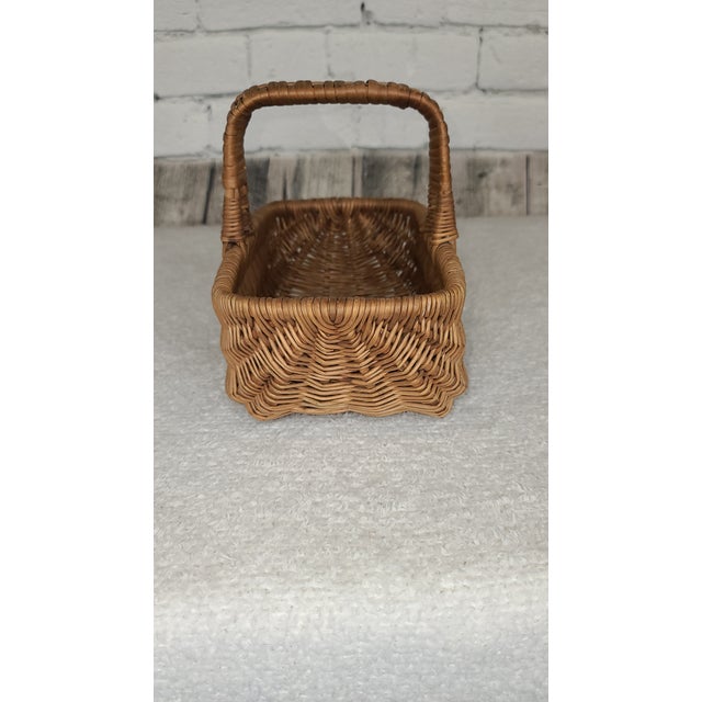 Mid-20th Century French-Style Garden Trug Basket | Chairish