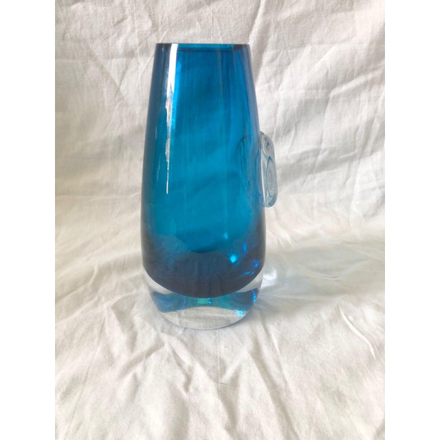 1970s Submerged Murano Vase in Shades of Blue, in the Style of Seguso ...