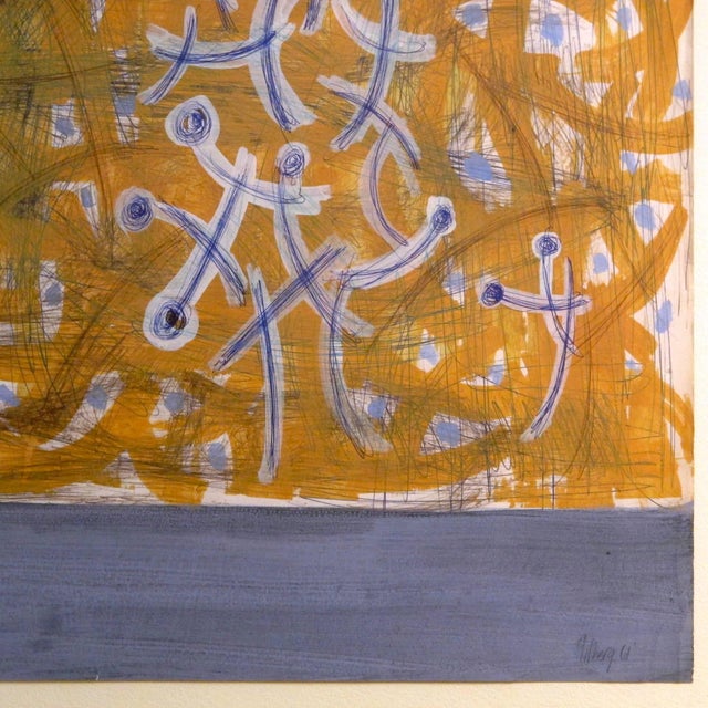 Mid-Century Abstract Painting by California Artist Robert Gilberg ...