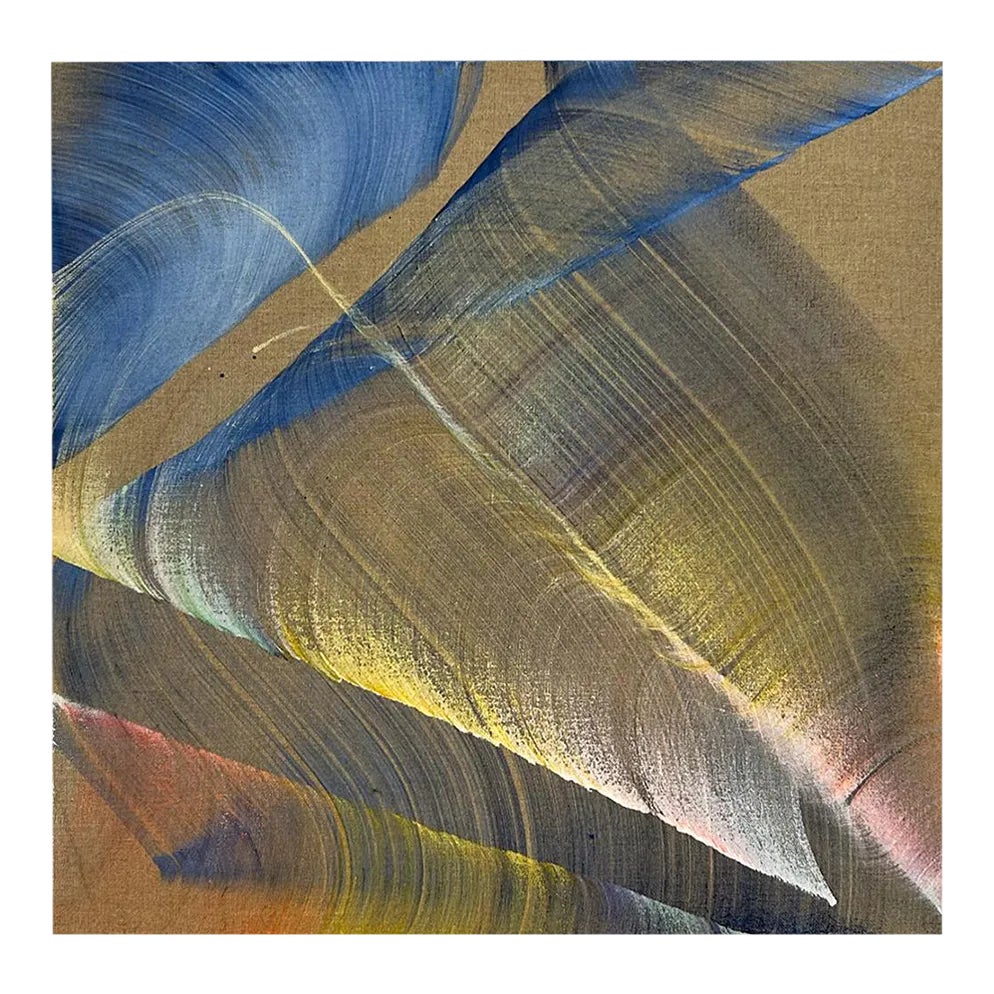 Contemporary Abstract Acrylic on Raw Canvas Painting "Starry Lights" by ...