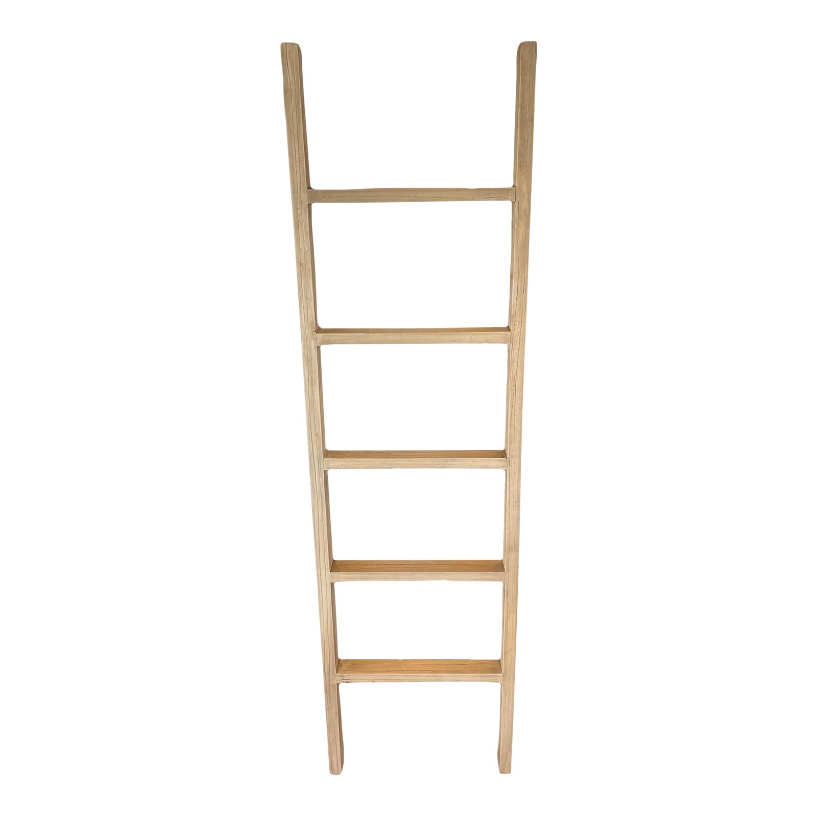 Modern Wood Ladder in Antique Finish | Chairish