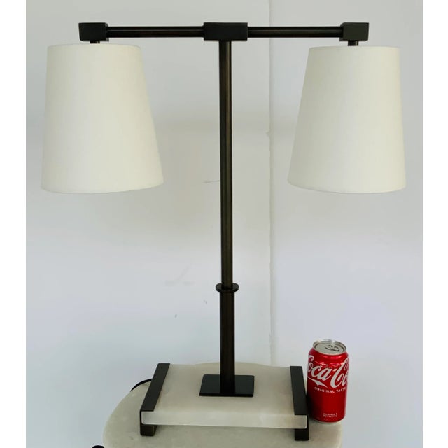 Arteriros Modern Alabaster and Bronze Finished Messina Table Lamp ...