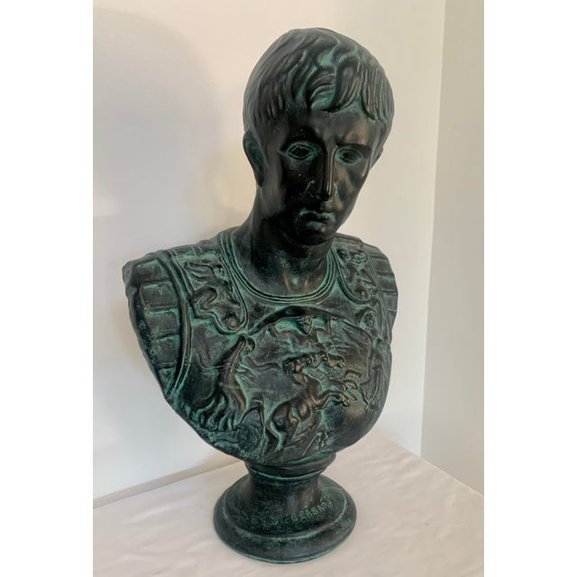 Neo-Classical Plaster Roman Bust Julius Caesar | Chairish