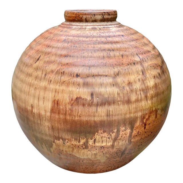 Vintage Studio Pottery Moon Pot | Chairish