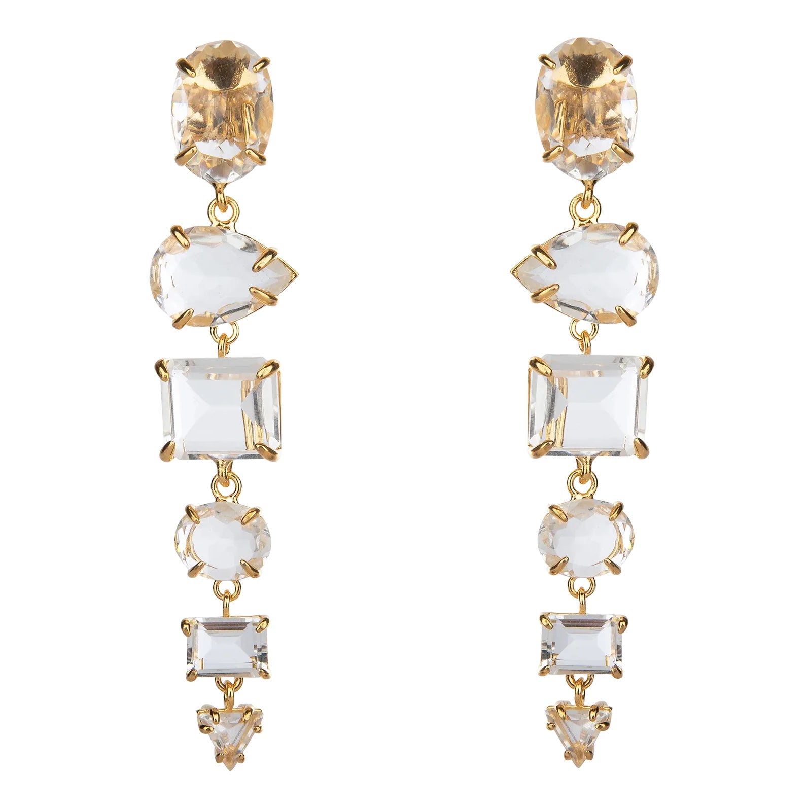 Kelly Earrings Base Metal, Gold | Chairish